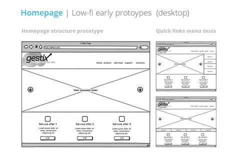 Gestix Website Lo Fi And Hi Fi Usability Prototypes On Behance