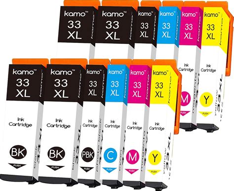 Kamo 33 XL Multipack Compatible With Epson 33 33XL Ink Cartridges 12