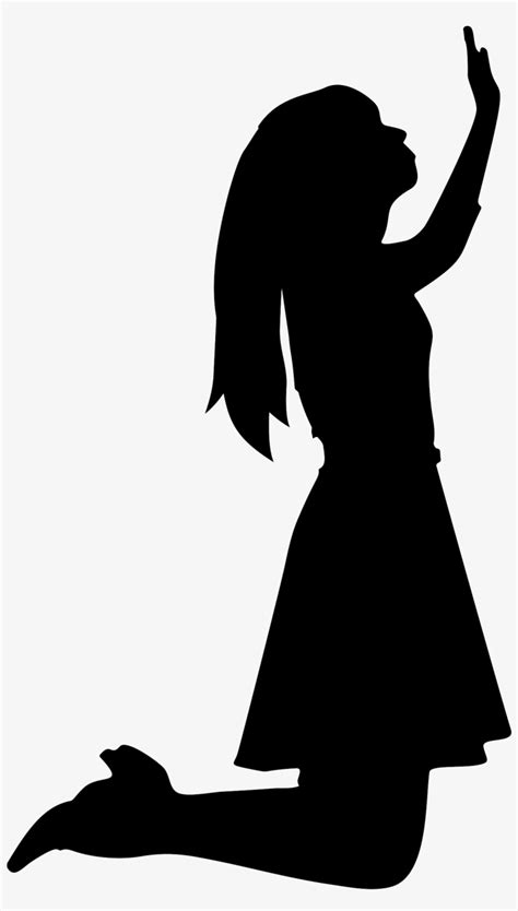 Girl Silhouette Worship Png Transparent PNG 2037x2469 Free