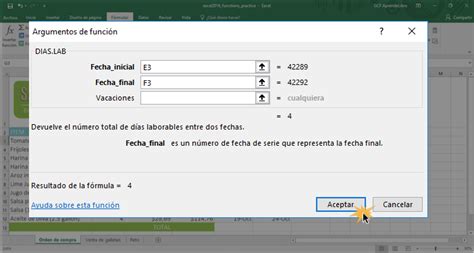 Excel 2016 Insertar función en Excel