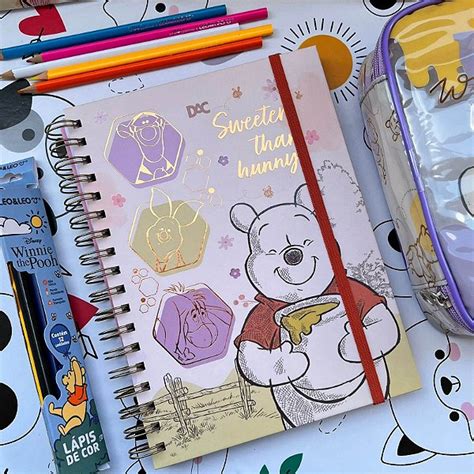 Caderno Smart Colegial Ursinho Pooh DAC Carrossel O Melhor Em