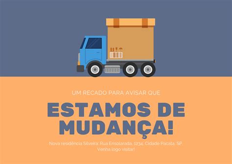 Crie o seu Cartão de Mudança de Endereço Canva