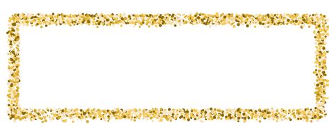 Realistic Gold Glitter Frame PNG Transparent OnlyGFX