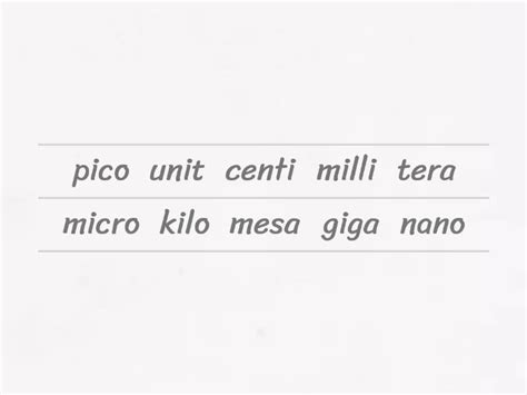 Metric Prefix Unjumble