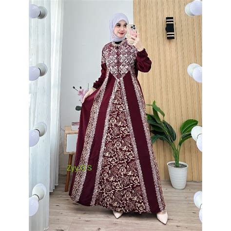 Jual Gamis Rayon Twill Ori Gamis Batik Busui Terbaru Gamis Rayon