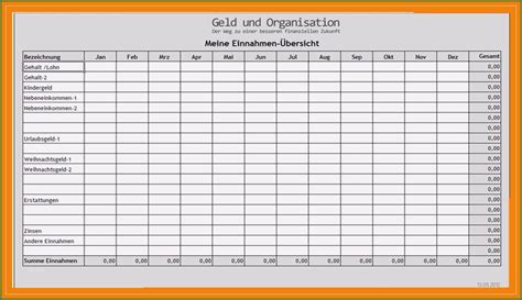 Einnahmen Ausgaben Vorlage Openoffice