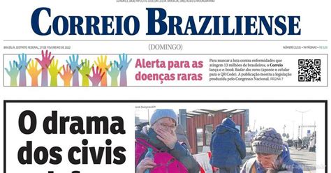 Capa Correio Braziliense Edição Domingo 27 de Fevereiro de 2022