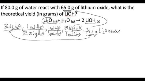 Determining Theoretical Yield YouTube
