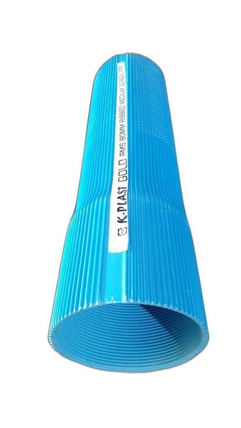 PVC 80mm Blue Ribbed Screen Casing Pipe 12 Kg Sq2 3m At Rs 680 Piece