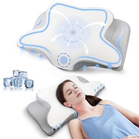 Ultra Pain Relief Cooling Pillow For Neck Support Adjustable Cervical