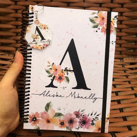 Agenda Personalizada Nome Na Capa Mini Planner Floral