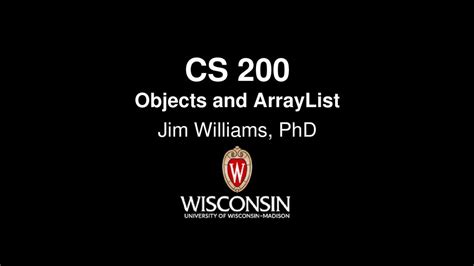 cs 200 objects and arraylist ppt download