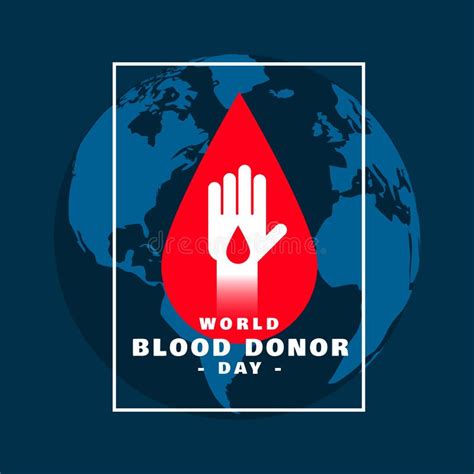 World Blood Donor Day Concept With Map Of World Stock Vector