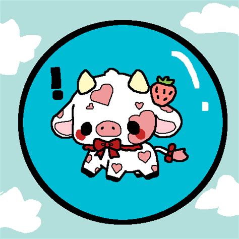Pixilart Strawberry Cow Base By Space Girl