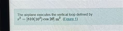 solved the airplane executes the vertical loop defined by