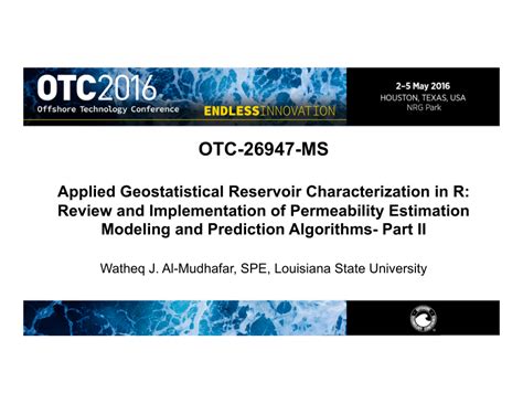 pdf video applied geostatistical reservoir characterization in r review and implementation