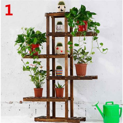 Floreira de chão para vasos de plantas em madeira 08