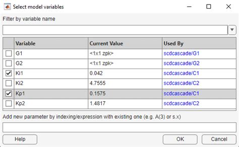 batch linearize model for parameter value variations using model linearizer matlab and simulink