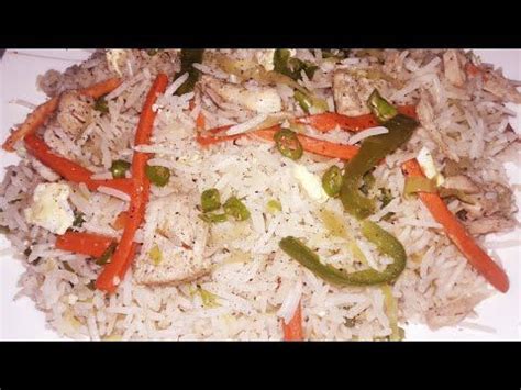 Restaurant Style Chicken Fried Rice Vegetables Fried Rice Chinese
