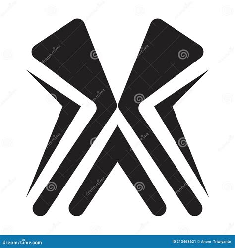 Abstract Shape Geometric Monogram Logo Stock Vector Illustration Of