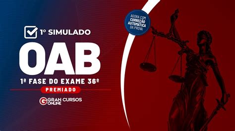 1ª Fase do 36º Exame da OAB Correção do 1º Simulado Premiado YouTube