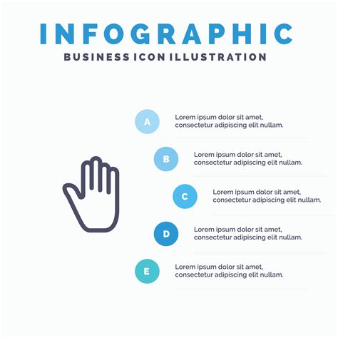 Body Language Gestures Hand Interface Line Icon With Steps