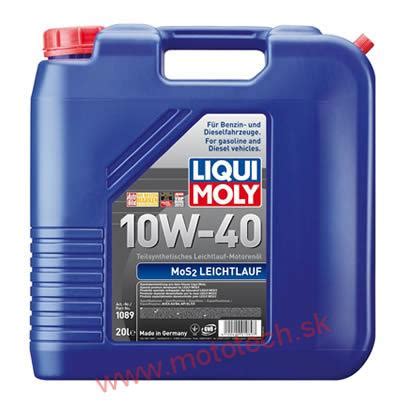 Olej LIQUI MOLY MOS2 LEICHTLAUF 10W 40 20 Litrov
