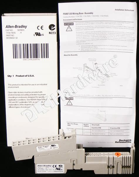 PLC Hardware Allen Bradley 1734 TB3S Series A Surplus Open Pre Owned