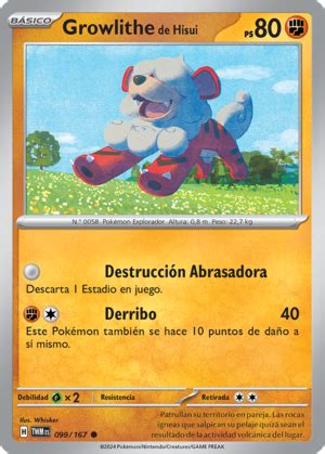 Arcanine De Hisui Mascarada Crepuscular TCG WikiDex La
