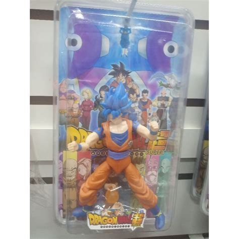 Boneco Articulado Goku SSJ Blue Dragon Ball Super Shopee Brasil