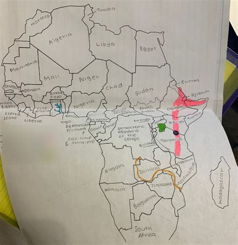Sub Saharan Africa Map Diagram Quizlet