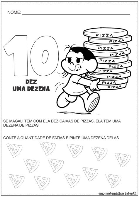 Matem Tica Infantil Dezena E Unidade N Mero Atividades Turma Da M Nica