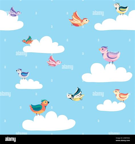 Bunte V Gel Am Himmel Stock Vektorgrafiken Kaufen Alamy