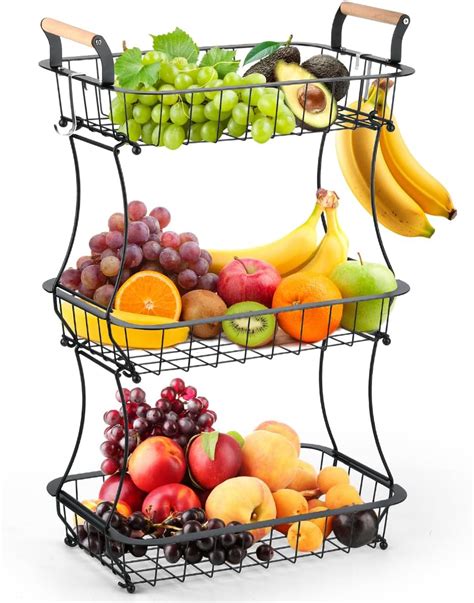 ANNTIM 3 Etages Panier De Fruits Et Legumes Corbeille Fruit Panier