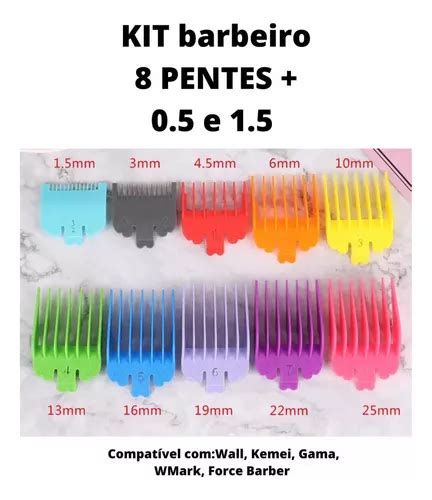 10 Pentes Guia 2 Pentes Disfarce Profissional Wahl Kemei MercadoLivre