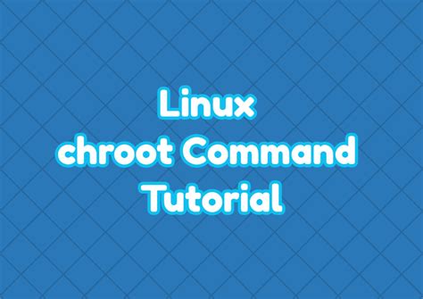 Linux Chroot Command Tutorial LinuxTect