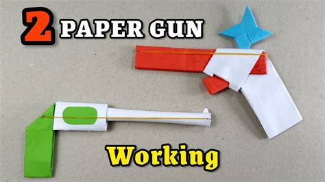 How To Make Paper Gun DIY Paper Gun Making A Paper Gun That Shoots