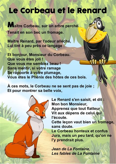 Construire Ale au lieu le corbeau et le renard texte à imprimer rival