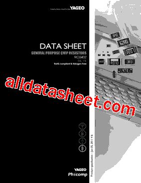 RC0402FR 07470KL Datasheet PDF YAGEO Corporation