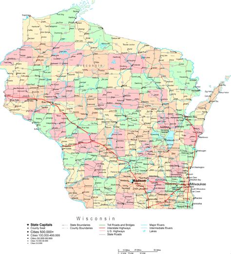 Map Of Wisconsin Towns London Top Attractions Map