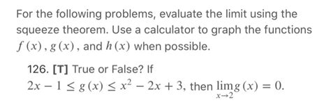 solved for the following problems evaluate the limit using