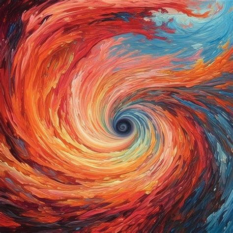 Premium Photo A Colorful Painting With A Swirl Of Colors And The