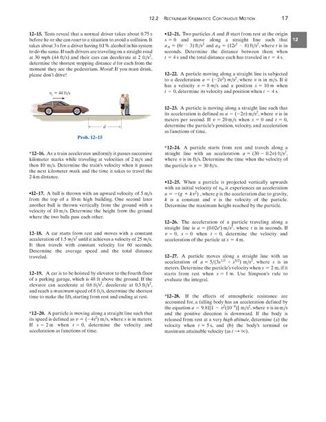 rectilinear kinematics continuous motion 2 1 2 rectilinear kinematics continuous motion 1 7