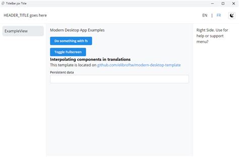 Github Elibroftw Modern Desktop App Template Tauri V React V