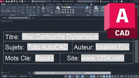 Comment Créer et Remplir un Cartouche sur AutoCAD YouTube