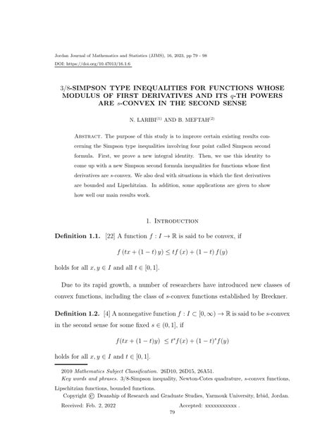pdf 3 8 simpson type inequalities for functions whose modulus of first derivatives and its q