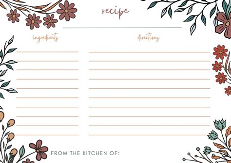 FREE Printable Fall Recipe Cards A Pretty Life In The Suburbs