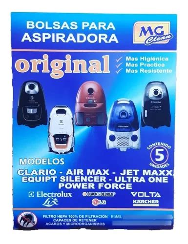 Bolsas Para Aspiradora Electrolux Jetmax Clario Airmax