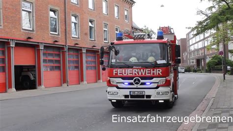 Hlf Mzf Wache Auf Einsatzfahrt Feuerwehr Bremen Youtube
