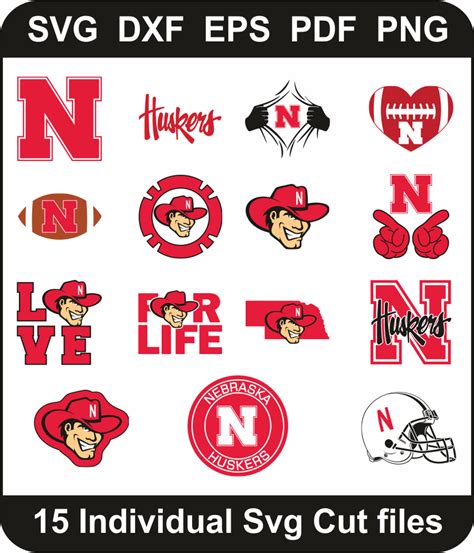 Nebraska Huskers Svg Bundle Nebraska Cornhuskers Png Pack